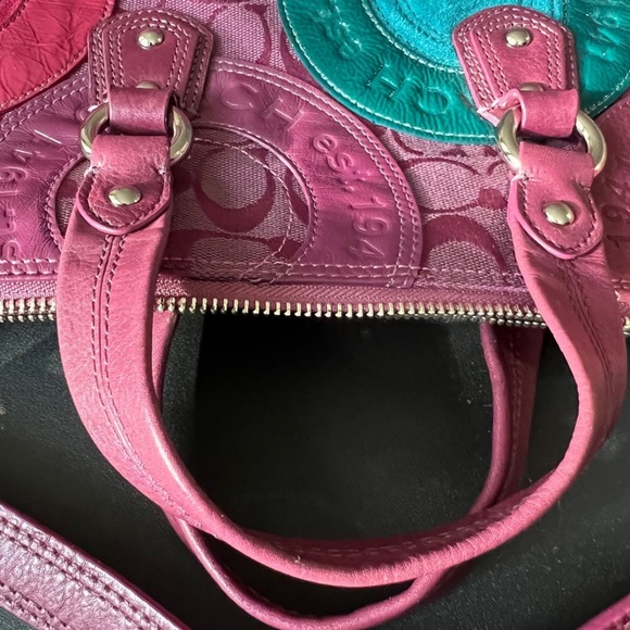 Coach | Bags | Coach Madison Berry Purple Shoulder Purse | Poshmark